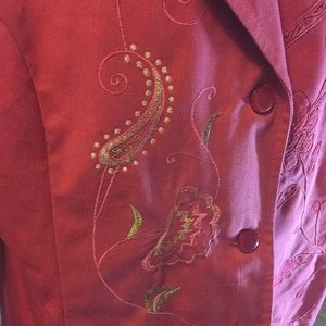 Bechamel | Jackets & Coats | Bechamel Womens Pink Floral Boho Blazer 4 ...